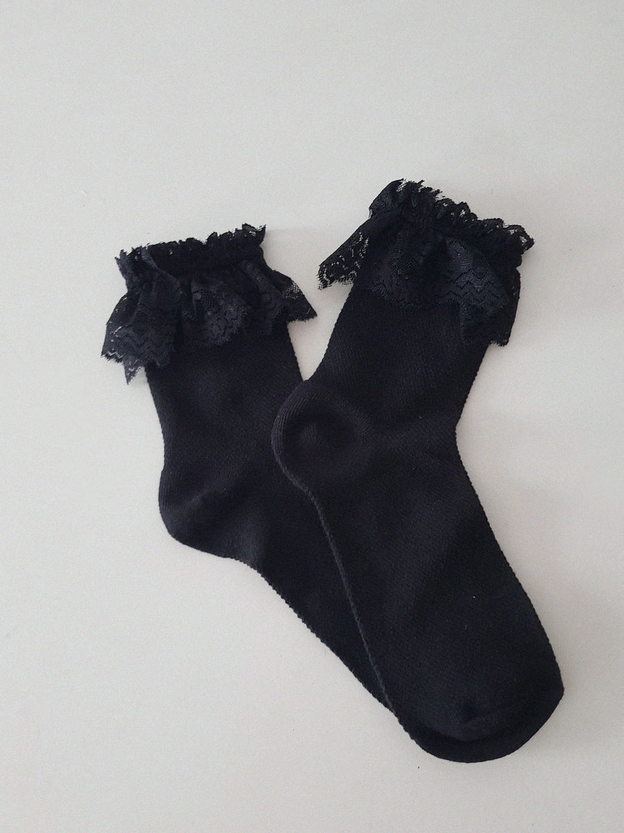 BLACK LACE SOCKS – tricirculo